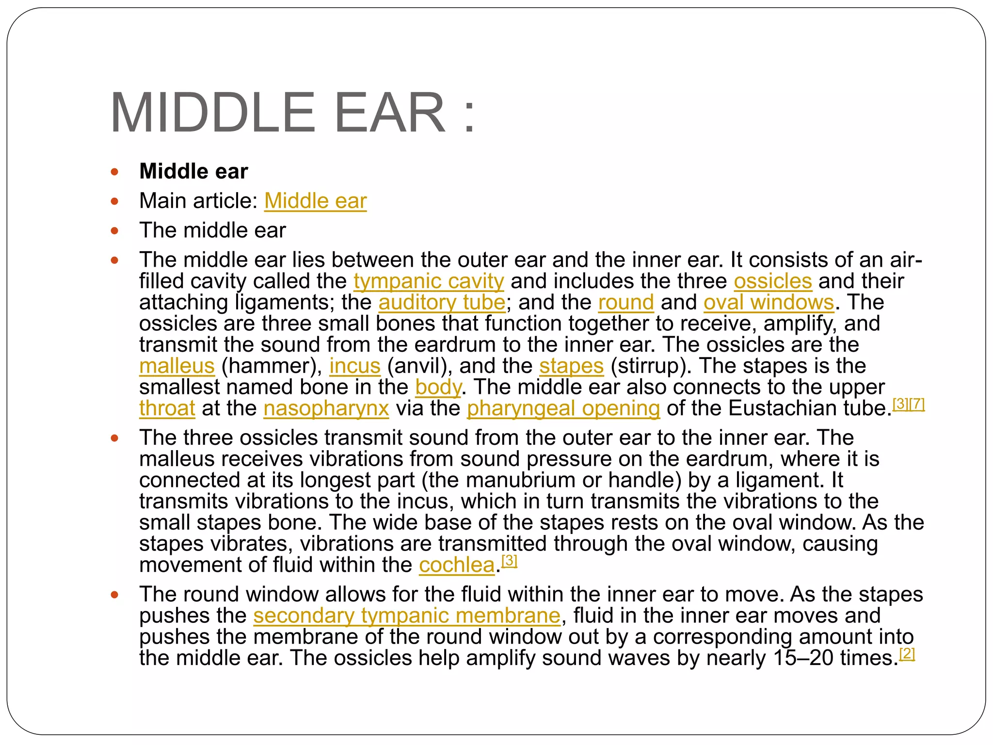 Sense organs ear | PPTX