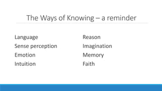 Sense perception and language | PPT