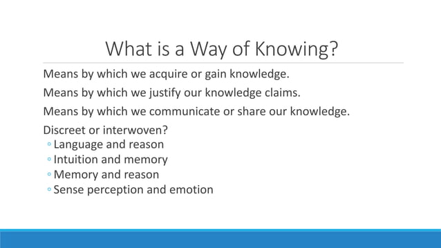 Sense perception and language | PPT