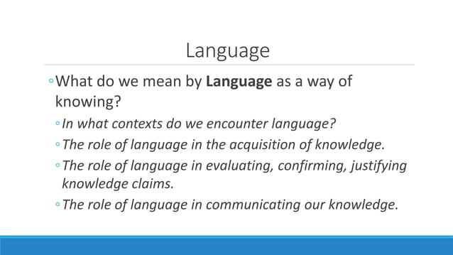 Sense perception and language | PPT