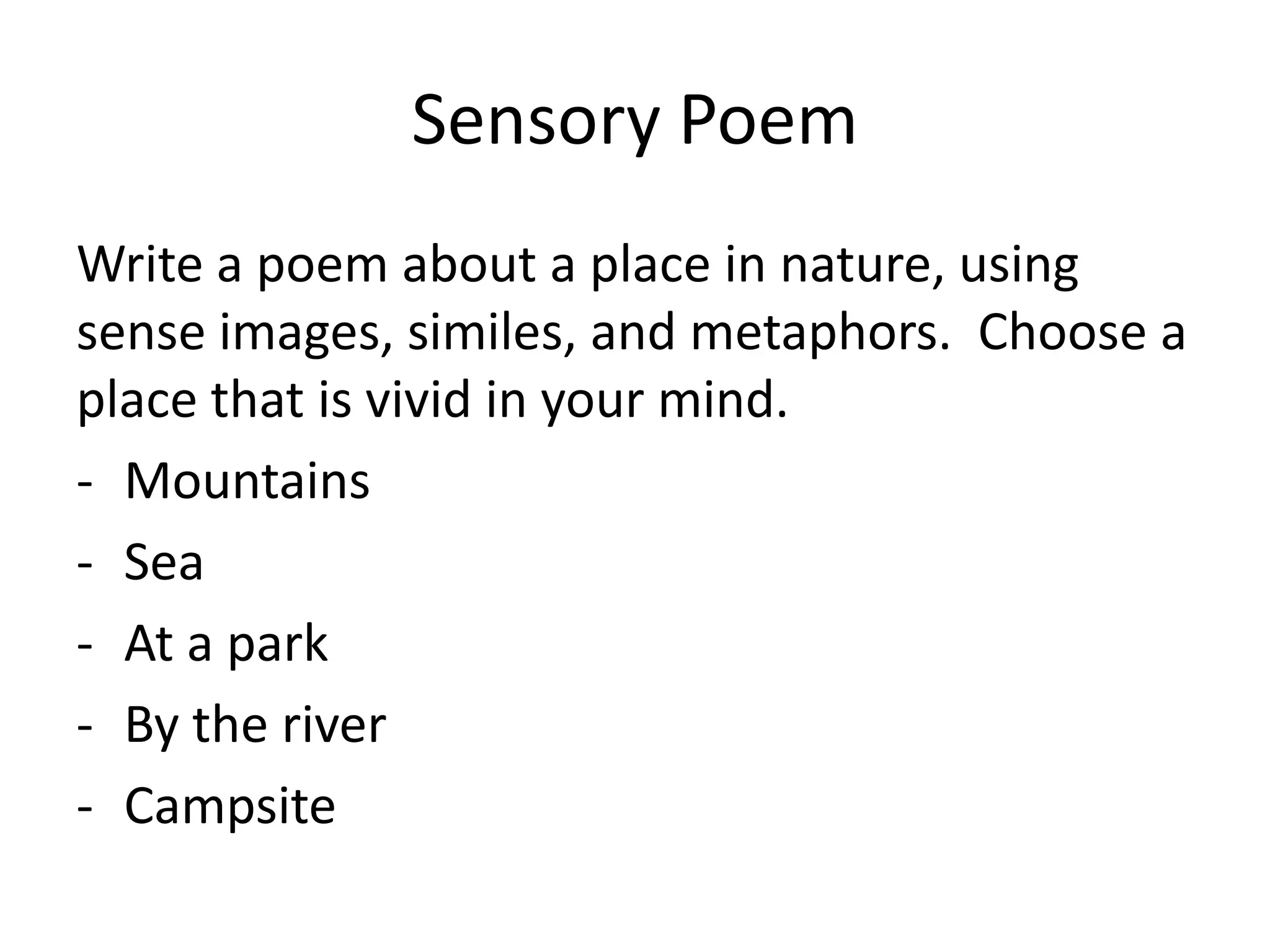 Sense poem | PPTX