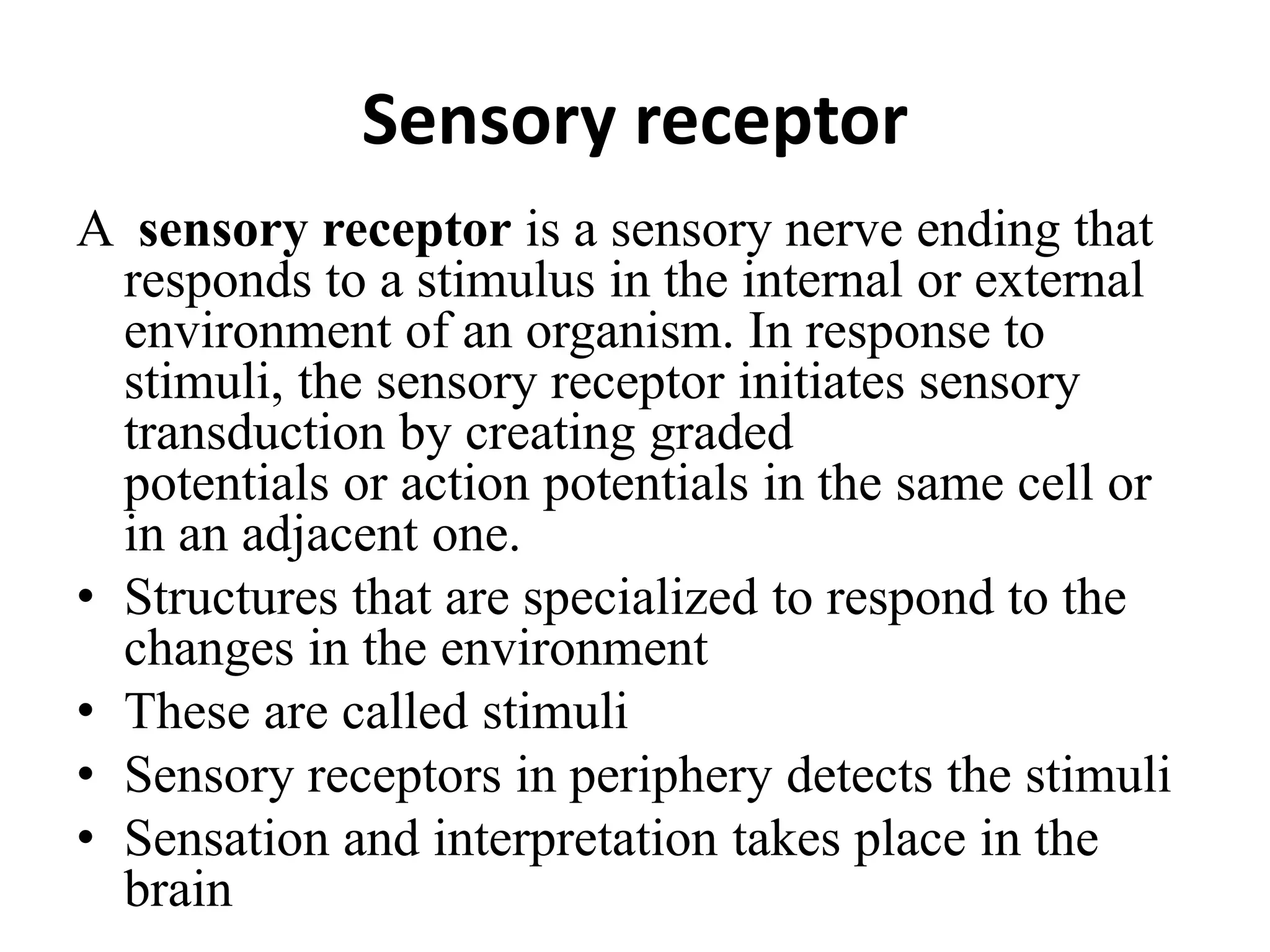 Sense receptors | PPTX