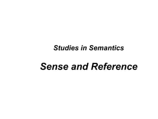 Sense reference | PPT