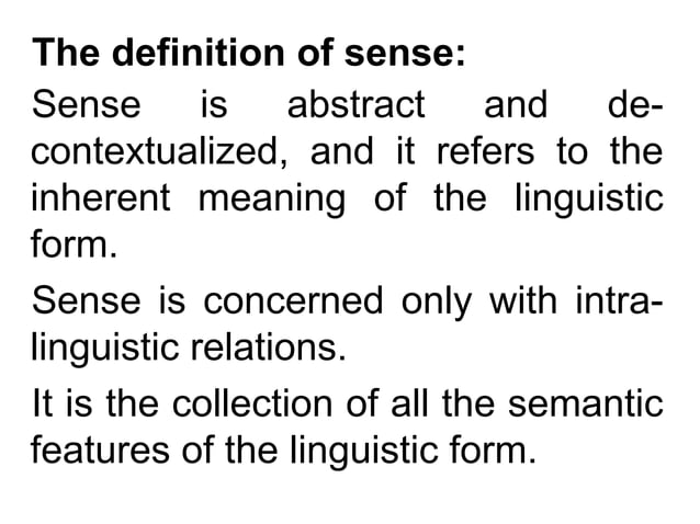 Sense reference | PPT