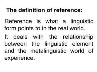 Sense reference | PPT