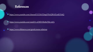 Sense relation | PPTX