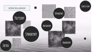 Sense relation | PPTX