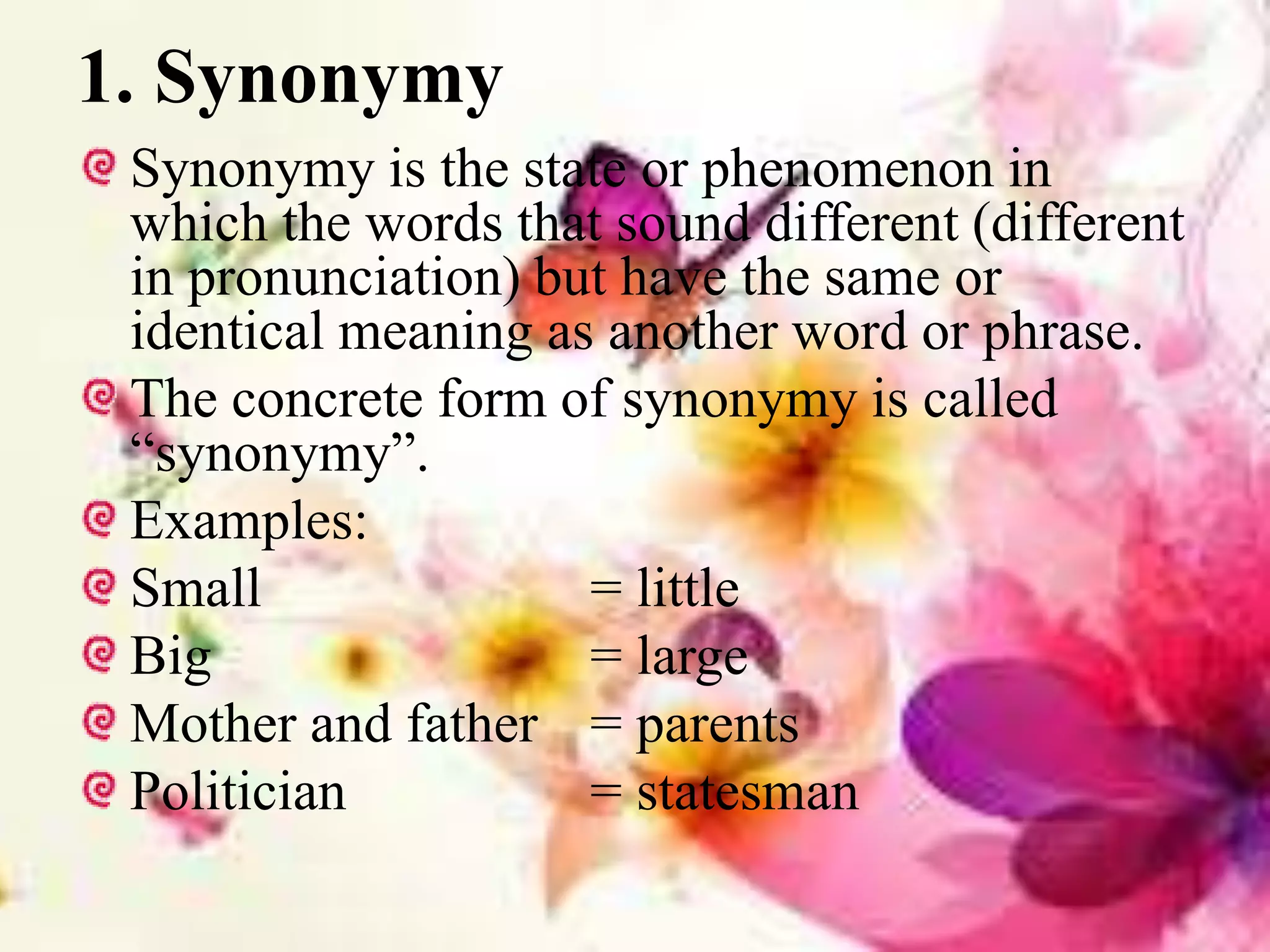 Sense relations & Semantics | PPTX