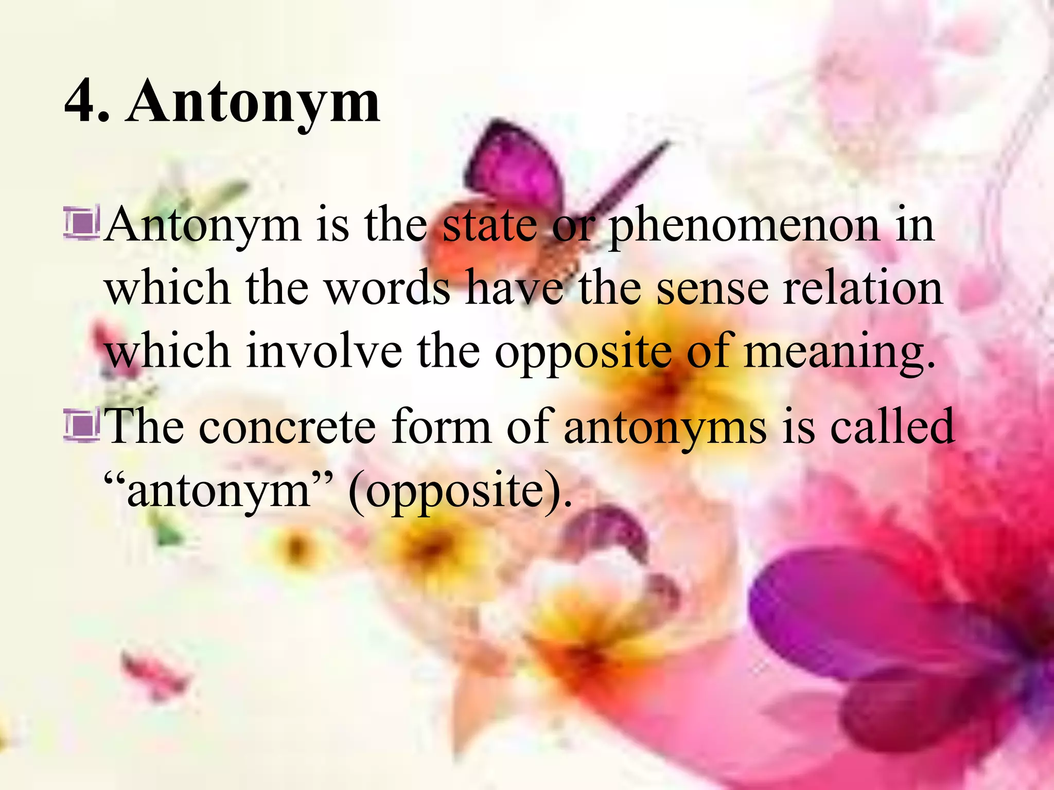 Sense relations & Semantics | PPTX