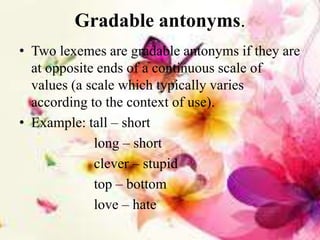 Sense relations & Semantics | PPTX