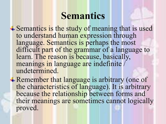 Sense relations & Semantics | PPTX