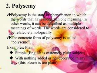 Sense relations & Semantics | PPTX