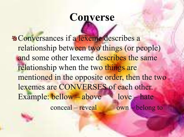 Sense relations & Semantics | PPTX