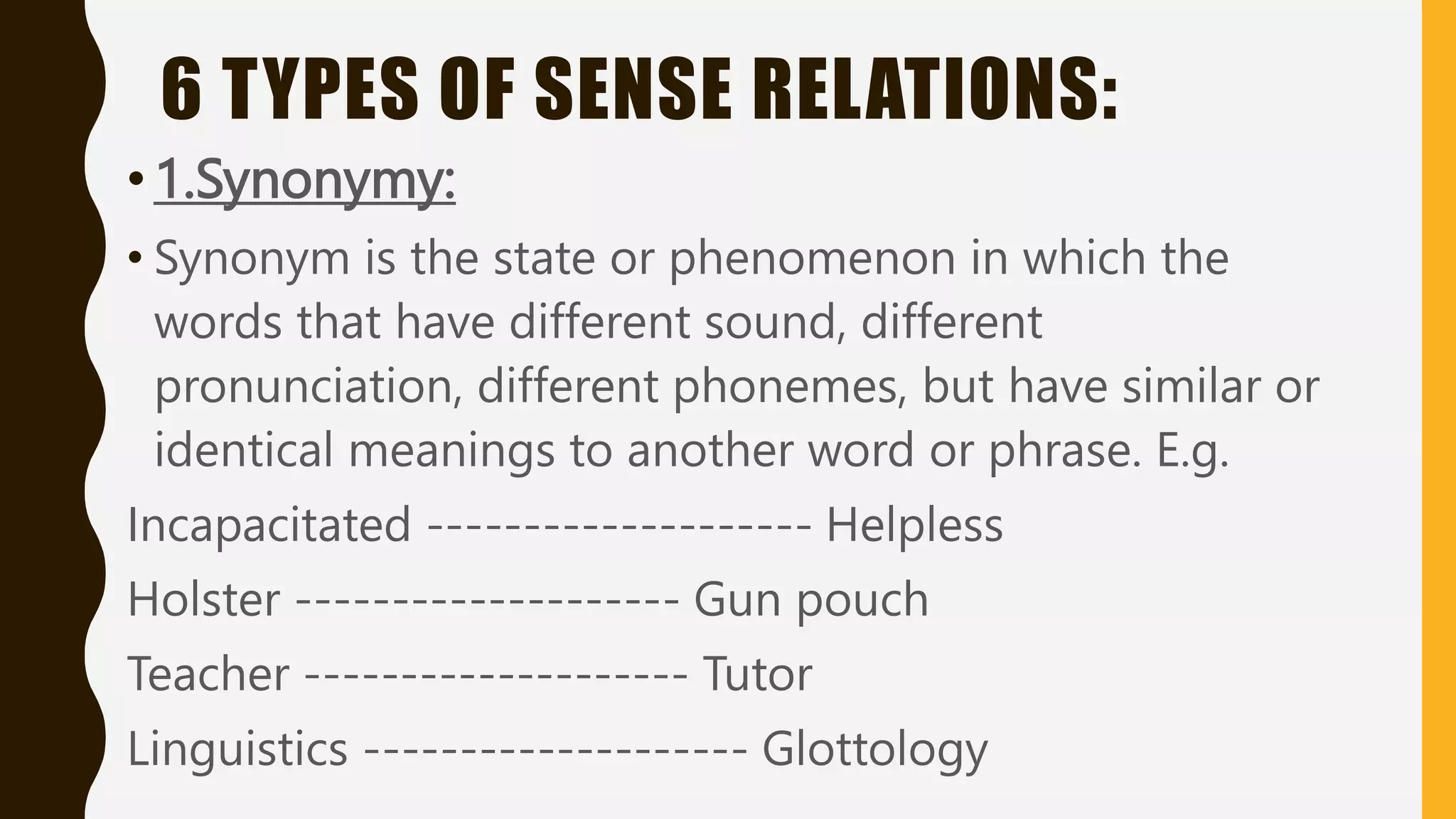 Sense Relation & Semantic | PPTX