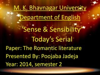 Sense & sensibility | PPTX
