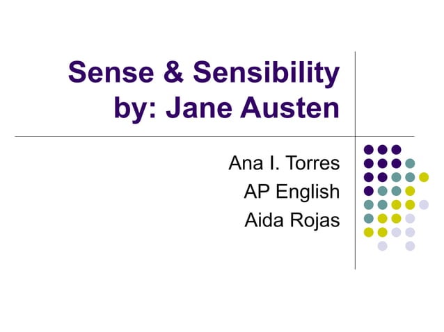 Chapters XXXVI- XL- Sense and Sensibility | PPT