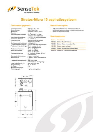 SenseTek datasheet NL Stratos micra 10 | PDF