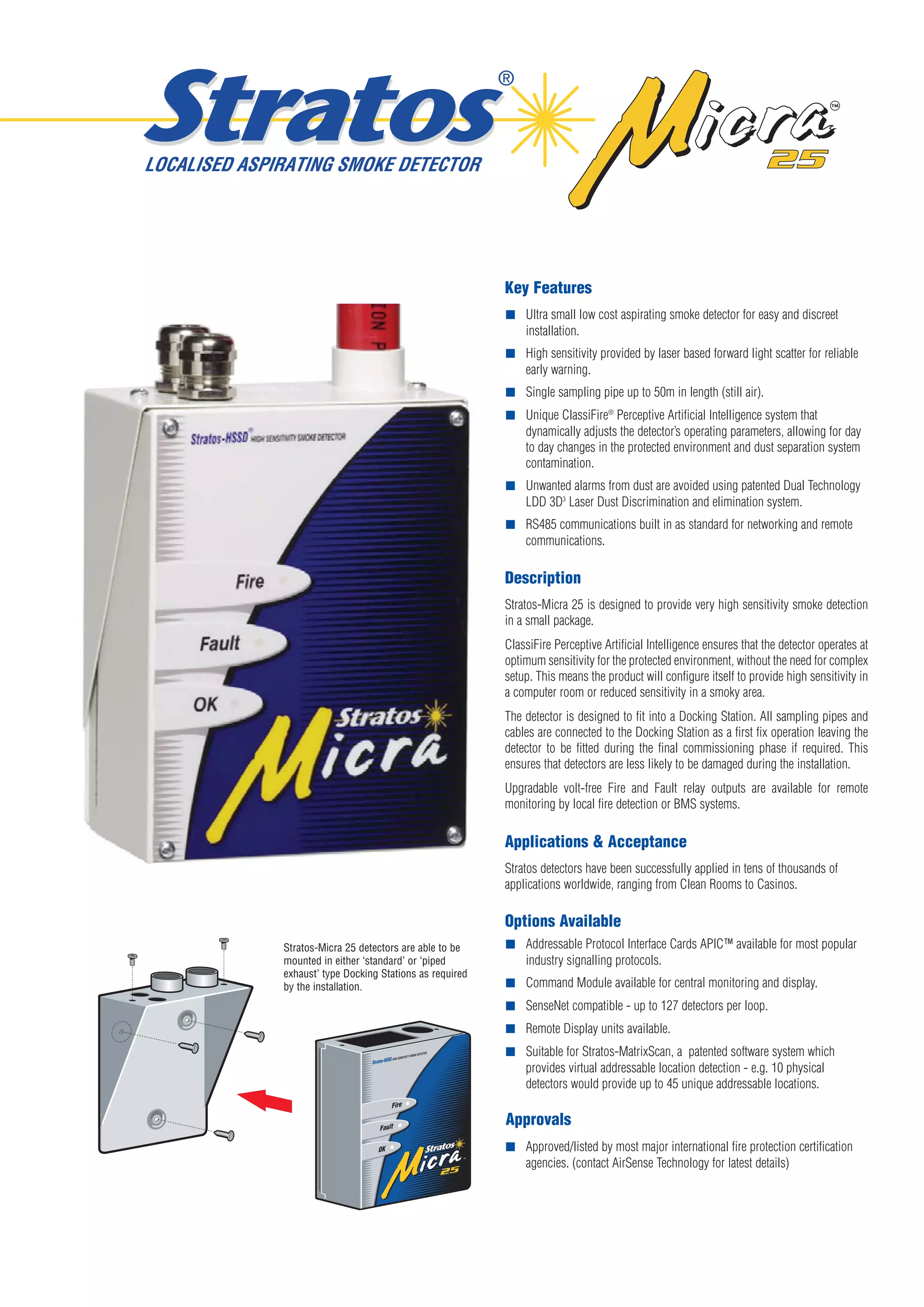 SenseTek Stratos Micra 25 datasheet | PDF