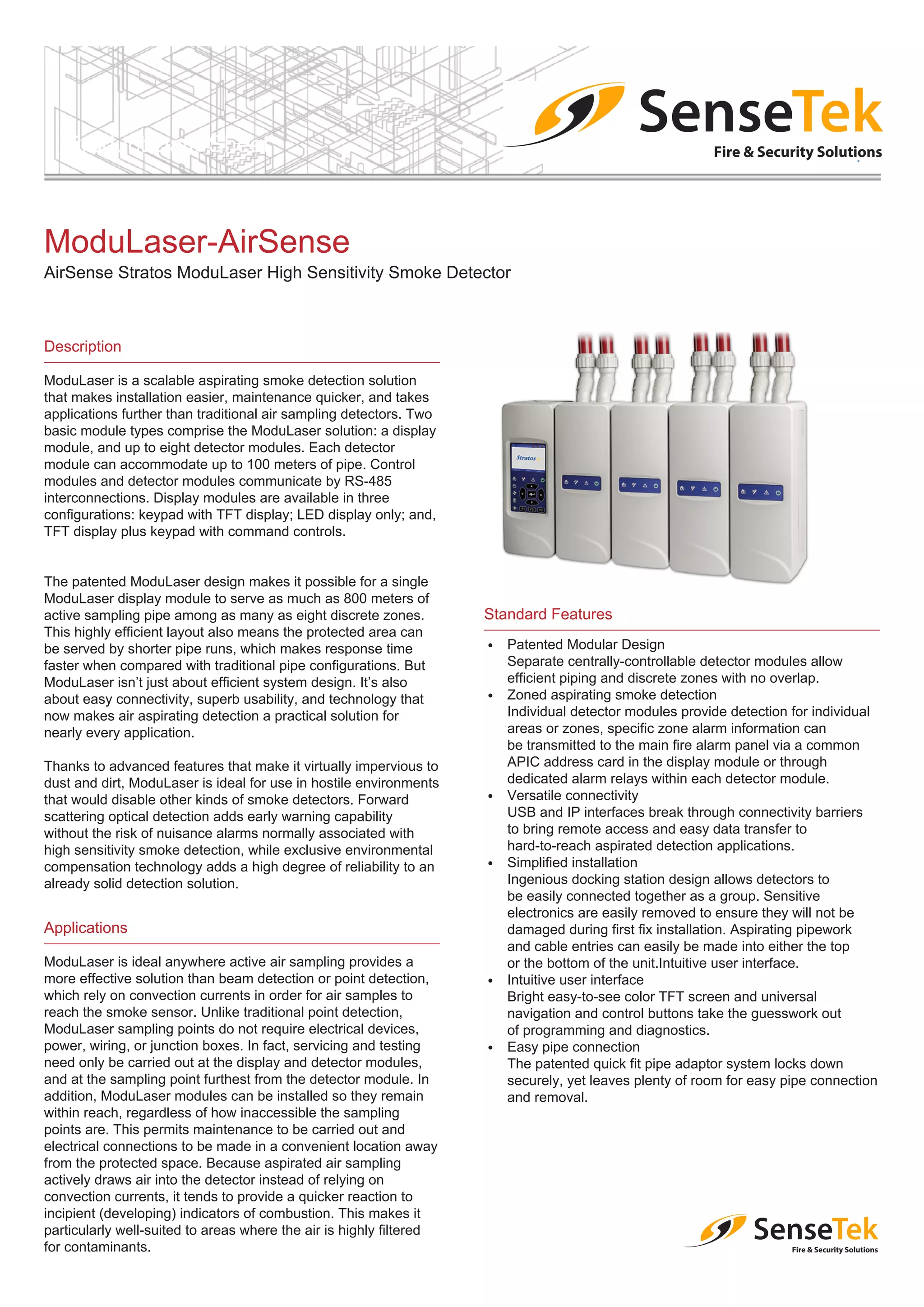 SenseTek Stratos Modulaser Data Sheet | PDF