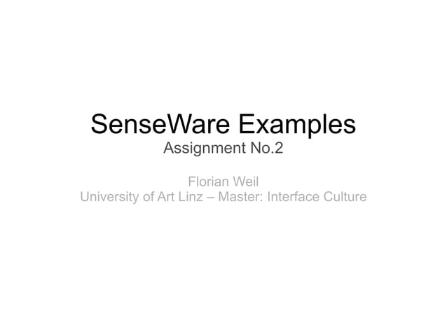 Sense Ware Examples from Germany and Switzerland | PDF | Technology ...