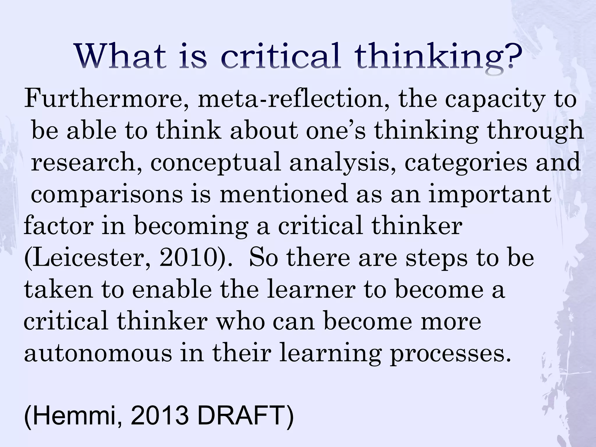 Scaffolding critical thinking skills in CLIL classes - by Chantal Hemmi ...