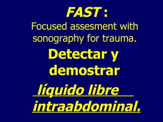 Sensibilidad Y Especificidad Del Ultrasonido Fast En La DeteccióN De ...