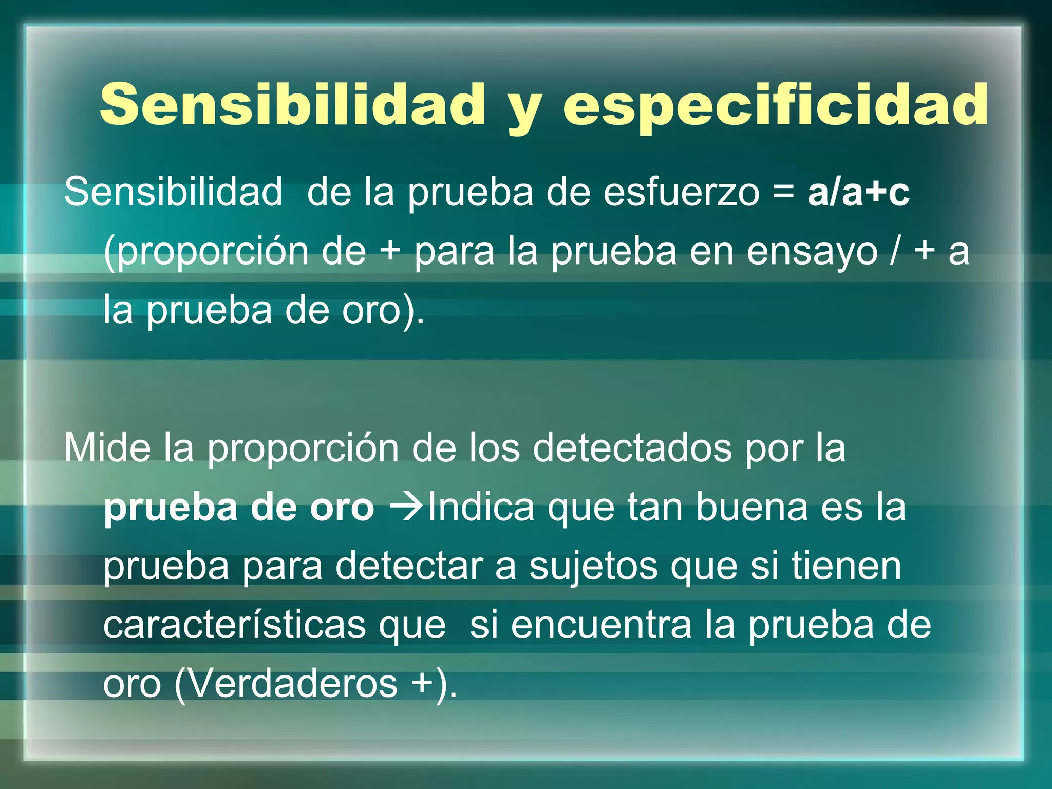 Sensibilidad y especificidad | PPT