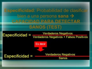 Sensibilidad y especificidad | PPT