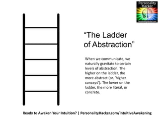 Sensing vs Intuition and The Ladder of Abstraction | PersonalityHacker ...