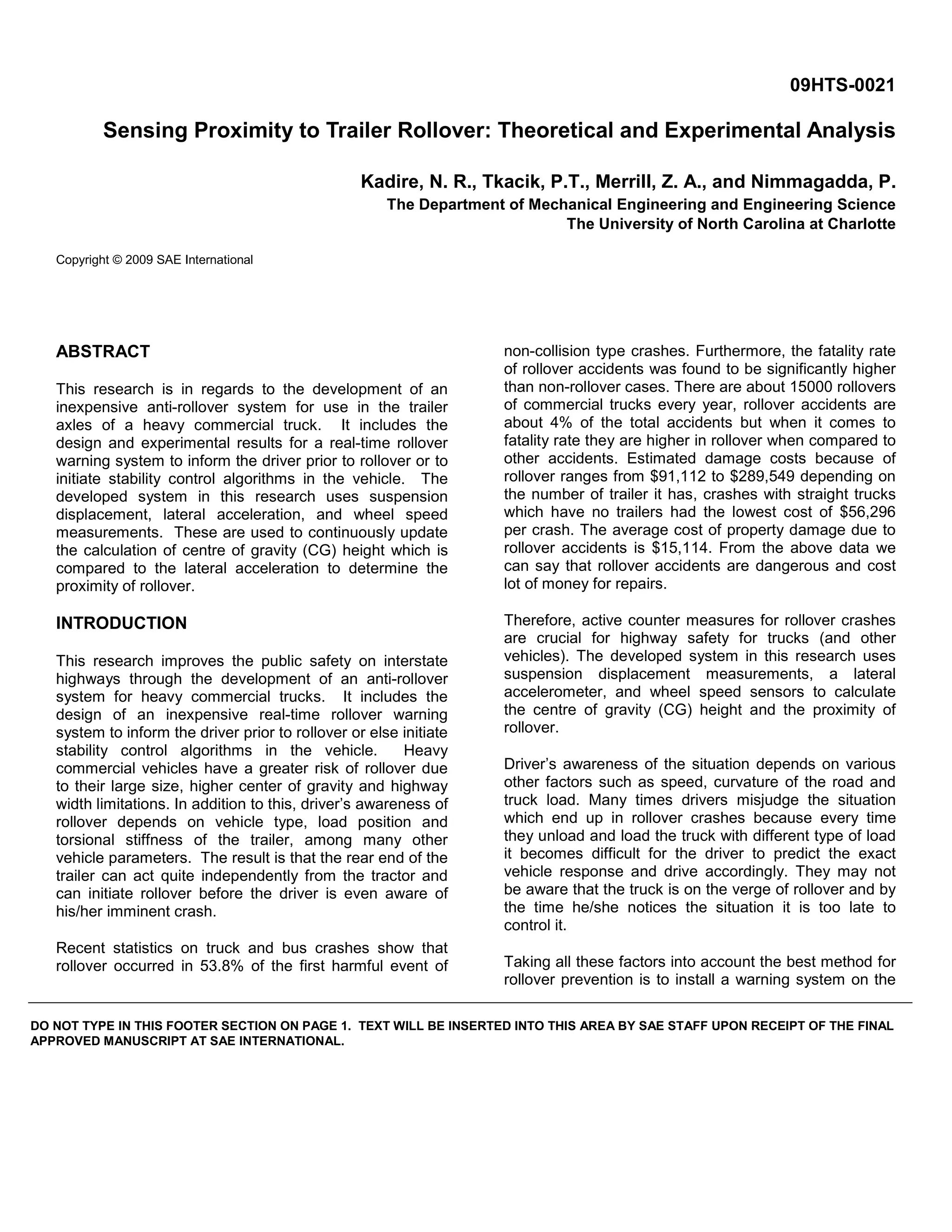 Technical Paper-SAE | PDF