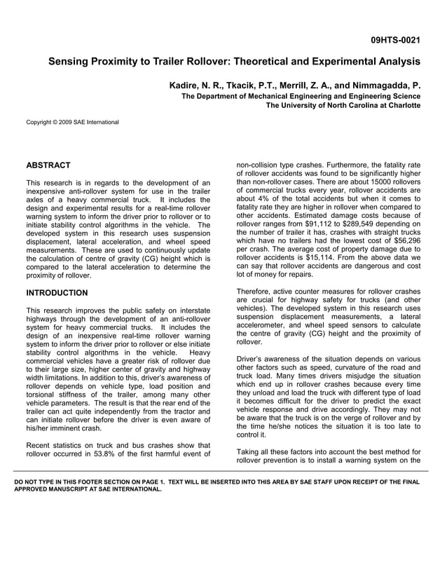Technical Paper-SAE | PDF