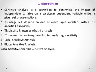 Sensitive analysis - Unit I (Computer aided drug development.pptx