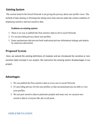 Sensitive label privacy protection on social | DOCX | Social Networking | Internet