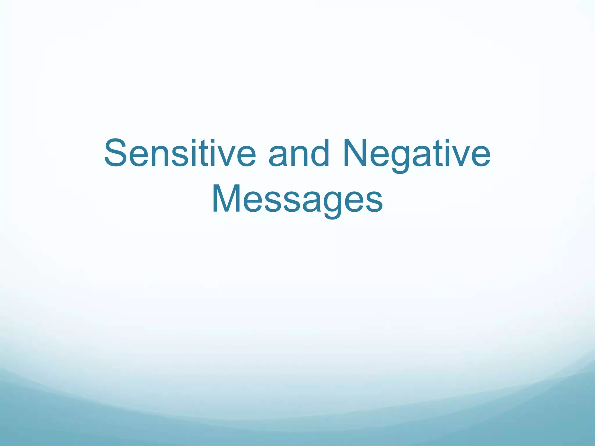 Sensitive messages | PPTX