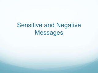 Sensitive messages | PPT