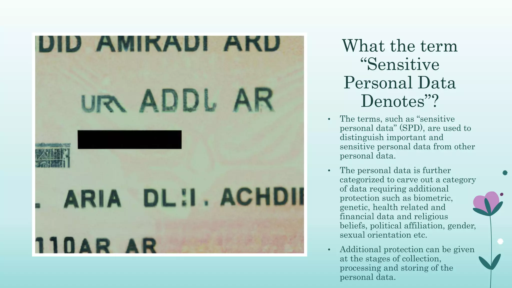 Sensitive Personal Data - Saiyam.pptx | Technology & Computing