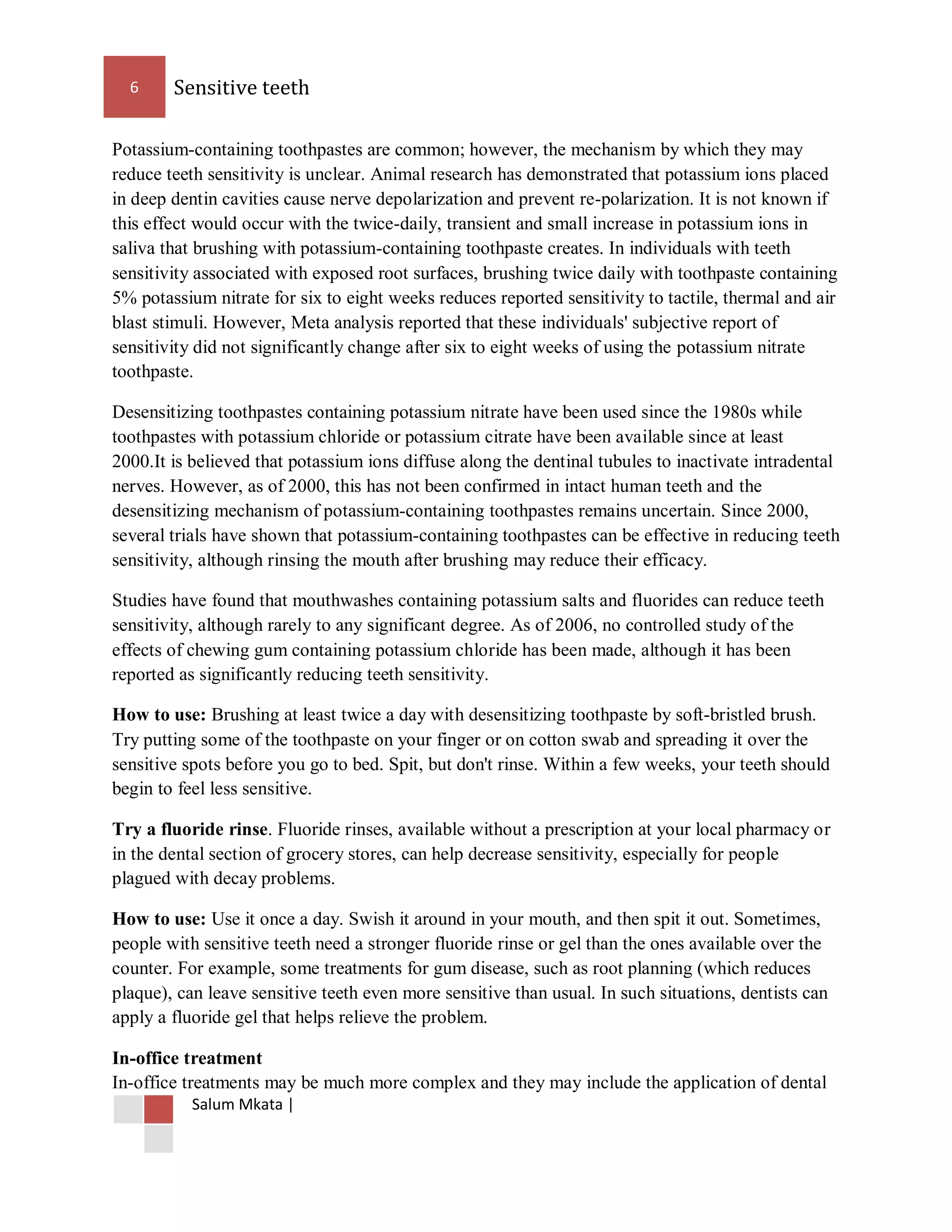 Sensitive teeth | PDF