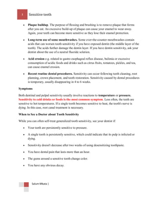 Sensitive teeth | PDF