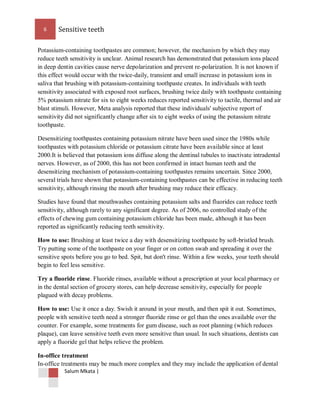 Sensitive teeth | PDF