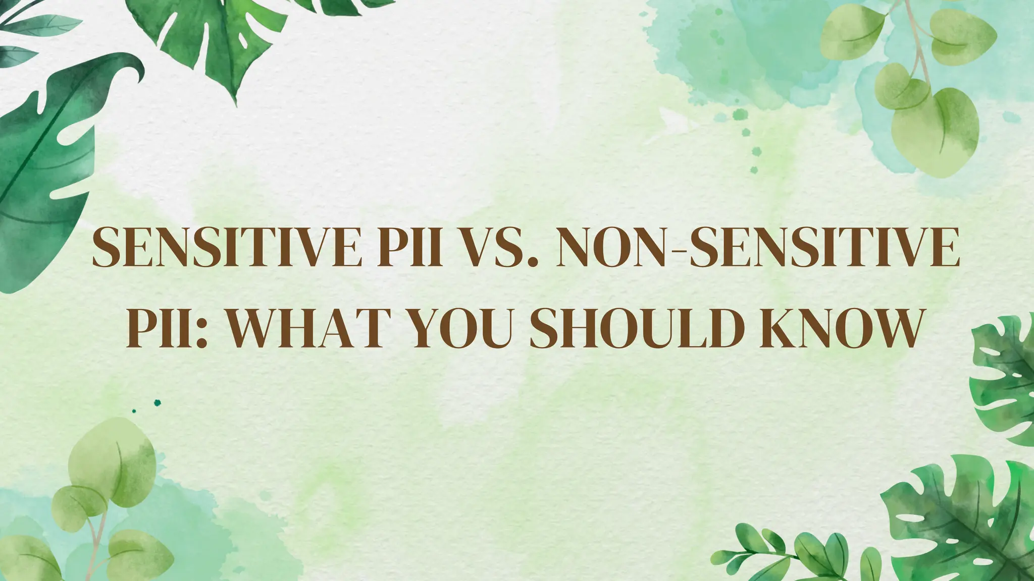 Sensitive PII vs. Non-Sensitive PII: What You Should Know | PDF