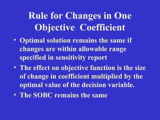 sensitivity analysis in operation research | PPT
