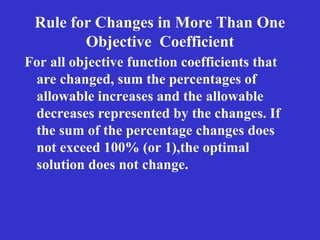 sensitivity analysis in operation research | PPT
