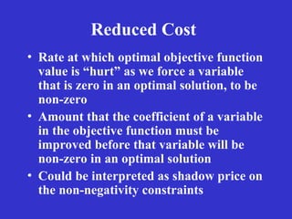 sensitivity analysis in operation research | PPT