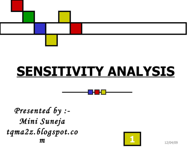 Sensitivity Analysis | PPT