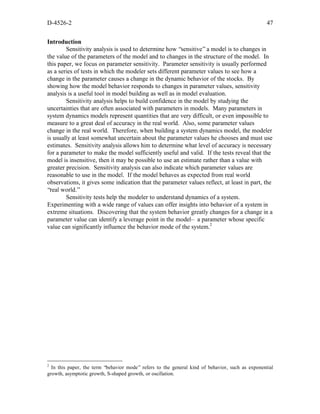 Sensitivity analysis | PDF