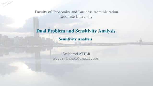 Operations research(Sensitivity analysis) | PDF