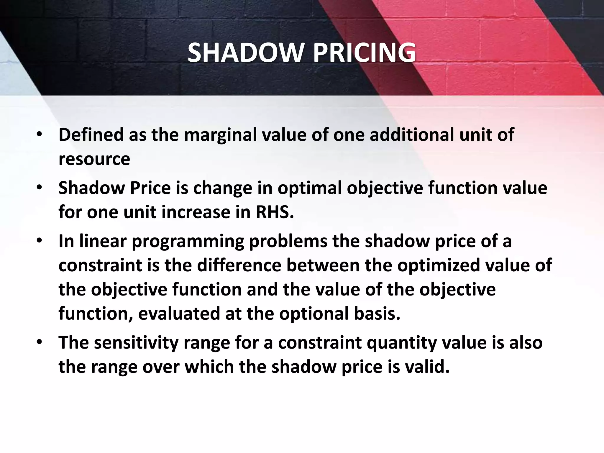Sensitivity analysis in linear programming problem ( Muhammed Jiyad) | PPTX