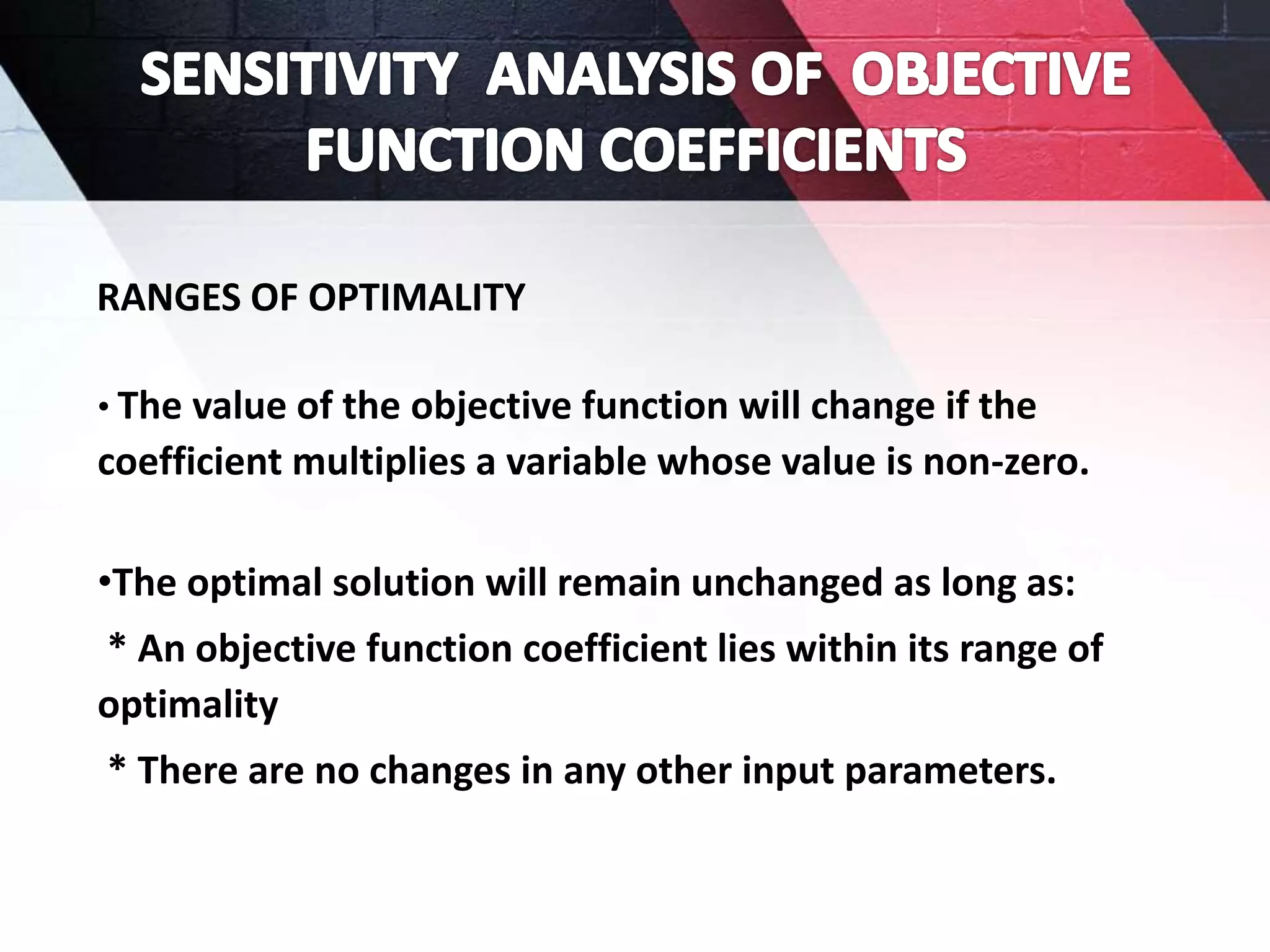 Sensitivity analysis in linear programming problem ( Muhammed Jiyad) | PPTX