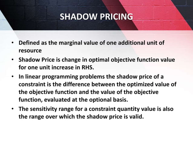 Sensitivity analysis in linear programming problem ( Muhammed Jiyad) | PPTX | Business ...