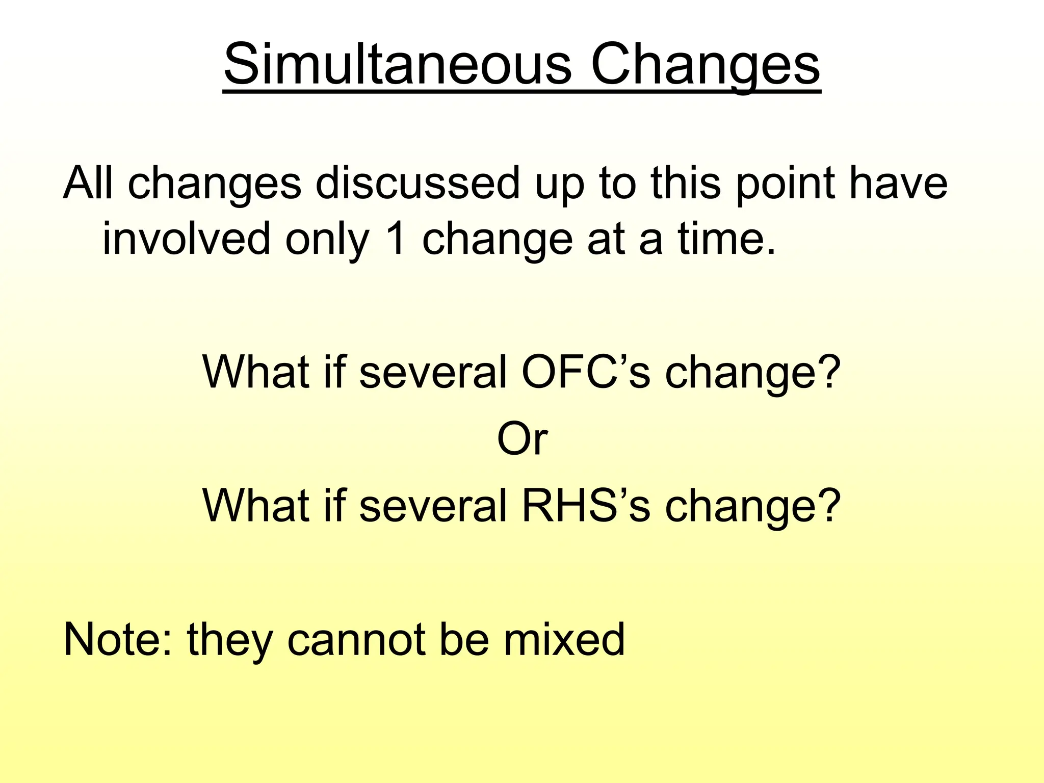 Sensitivity analysis of LP chapter 4.ppt